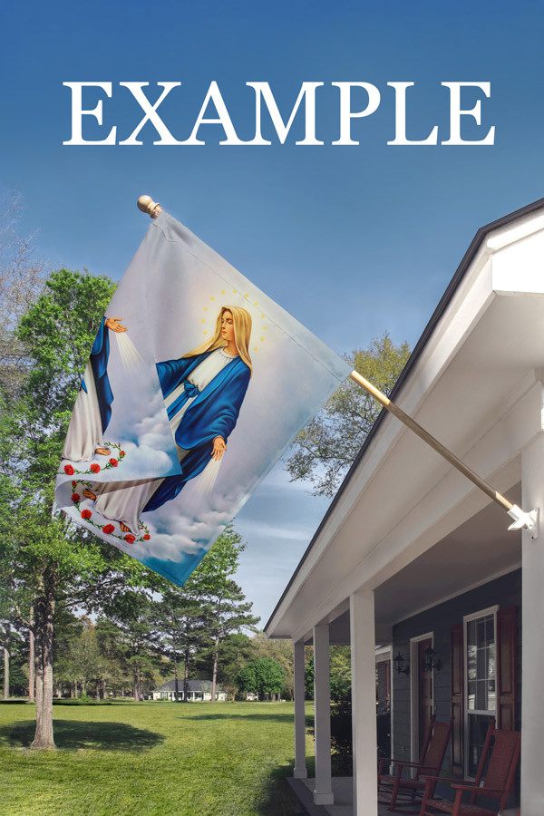 Immaculate Conception Outdoor House Flag