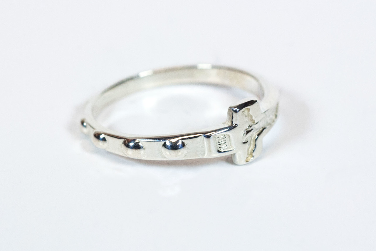 Sterling Silver Rosary Ring - Catholic to the Max - Online Catholic Store