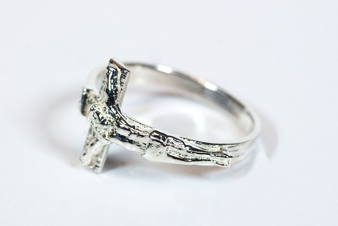 Sterling Silver Crucifix Ring - Catholic to the Max - Online Catholic Store