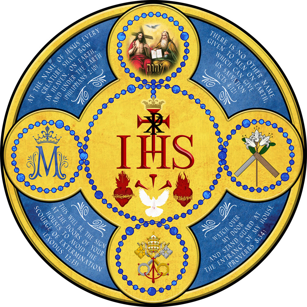 Holy Name Emblem Indoor Outdoor Aluminum Print - Catholic to the Max ...