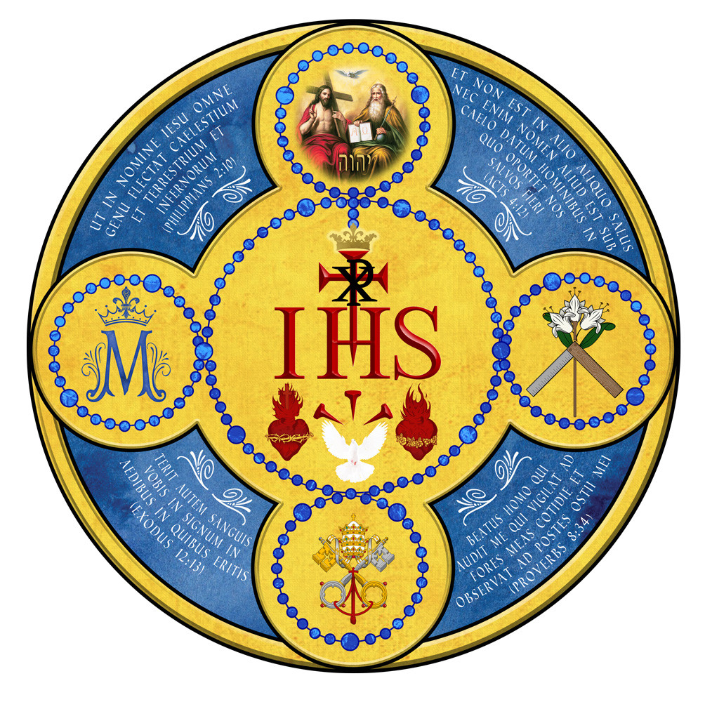 Latin Holy Name Emblem Indoor Outdoor Aluminum Print - Catholic to the ...