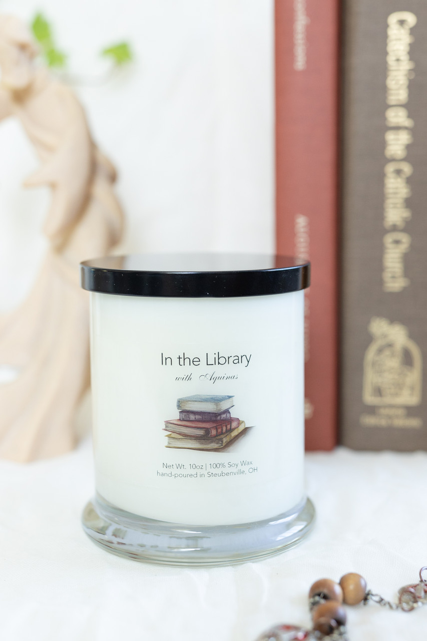 "In the Library with Aquinas" Leather, Cedar & Tobacco Soy Candle ...