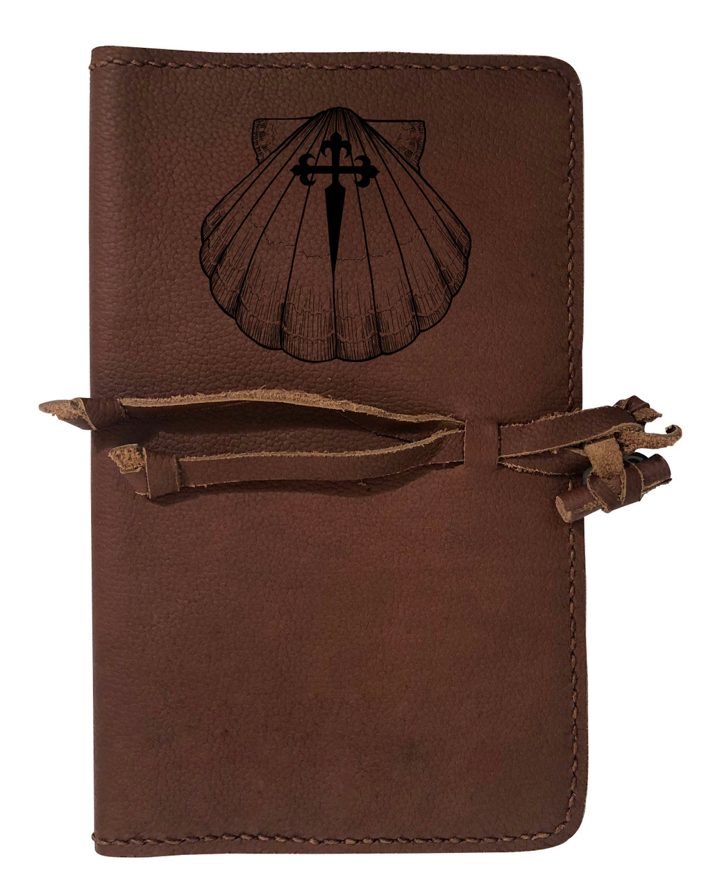 CORAGGIO Scallop Rustic Leather Journal Cover - Catholic to the Max ...