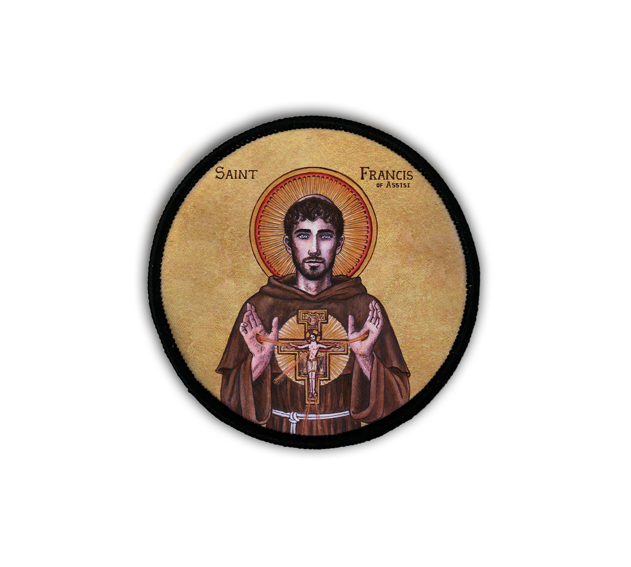 Theophilia St Francis Of Assisi Circle Iron On Patch Catholic To The