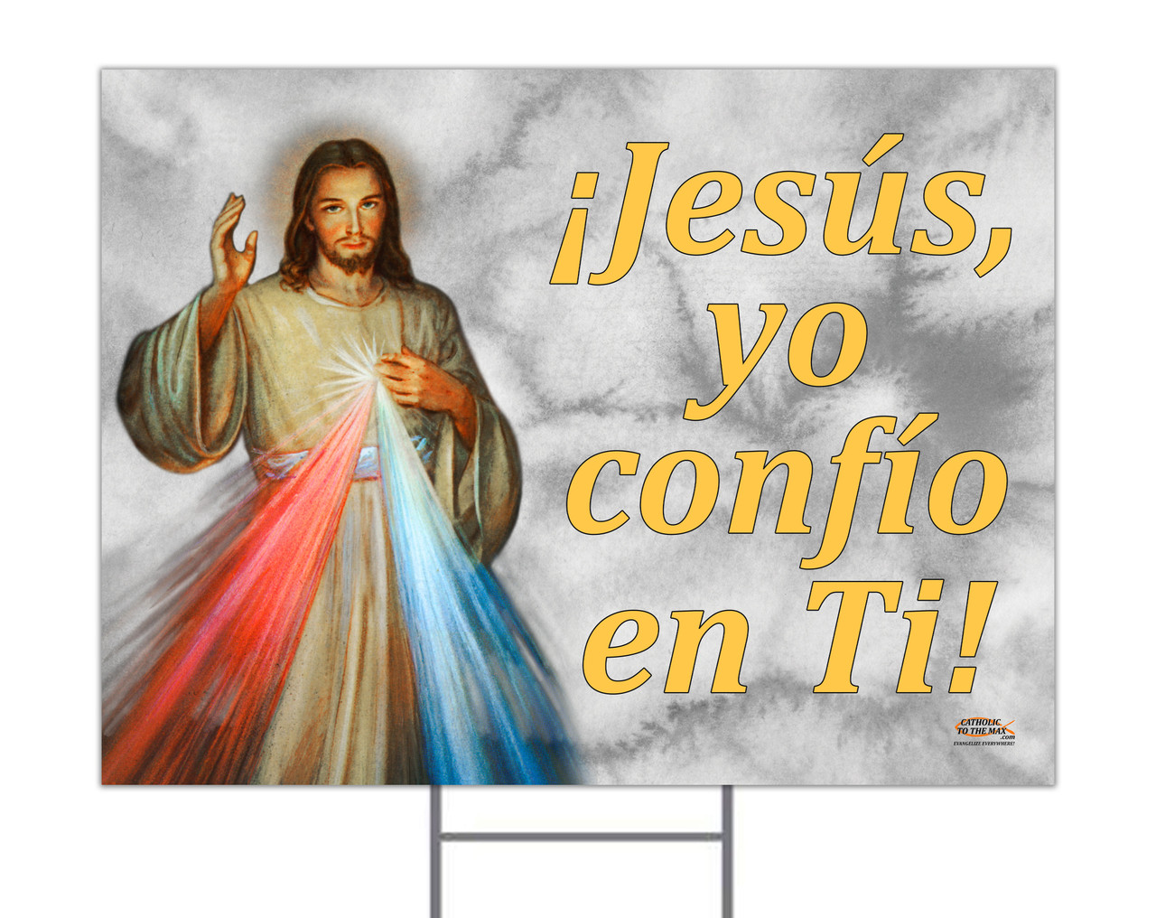 Spanish Divine Mercy Horizontal Yard Sign - Catholic to the Max ...