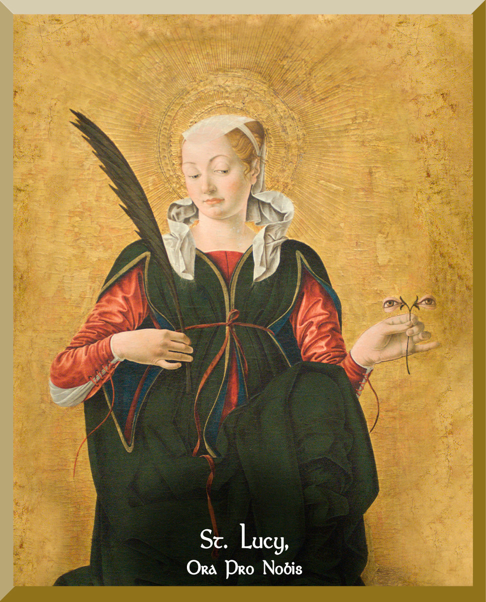 St. Lucy Wall Plaque - Catholic to the Max - Online Catholic Store
