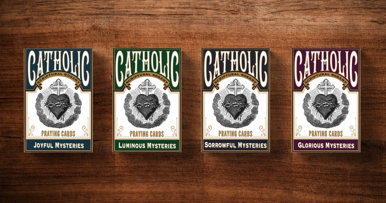 Mysteries of the Holy Rosary Praying Card Decks Bundle - Catholic to ...