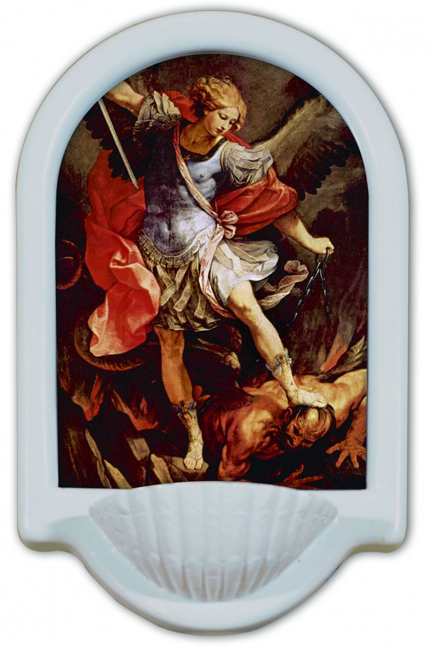 St. Michael the Archangel Holy Water Font - Catholic to the Max ...