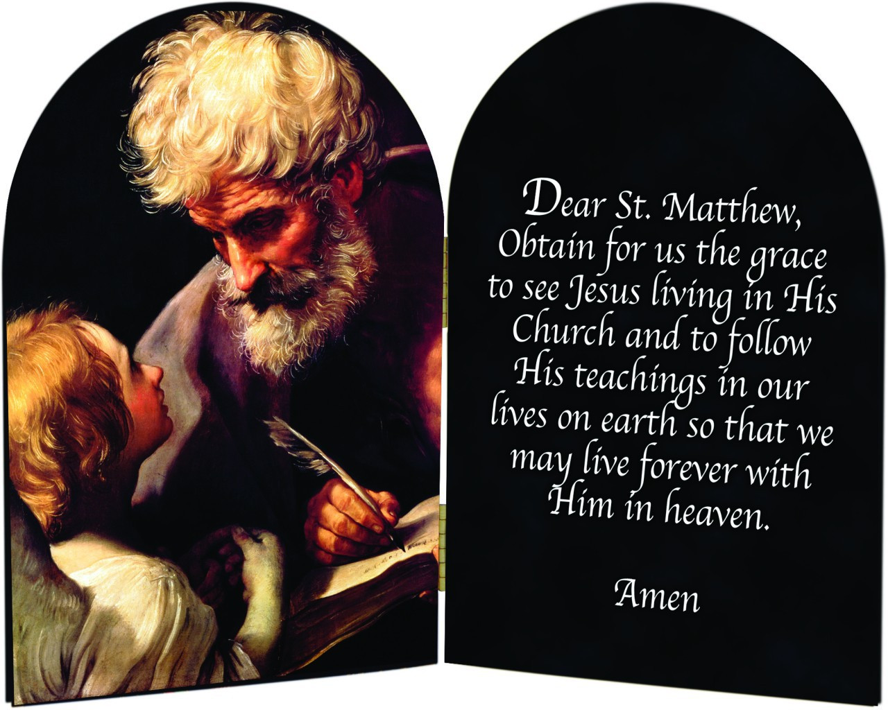 St. Matthew & the Angel Arched Diptych - Catholic to the Max - Online ...