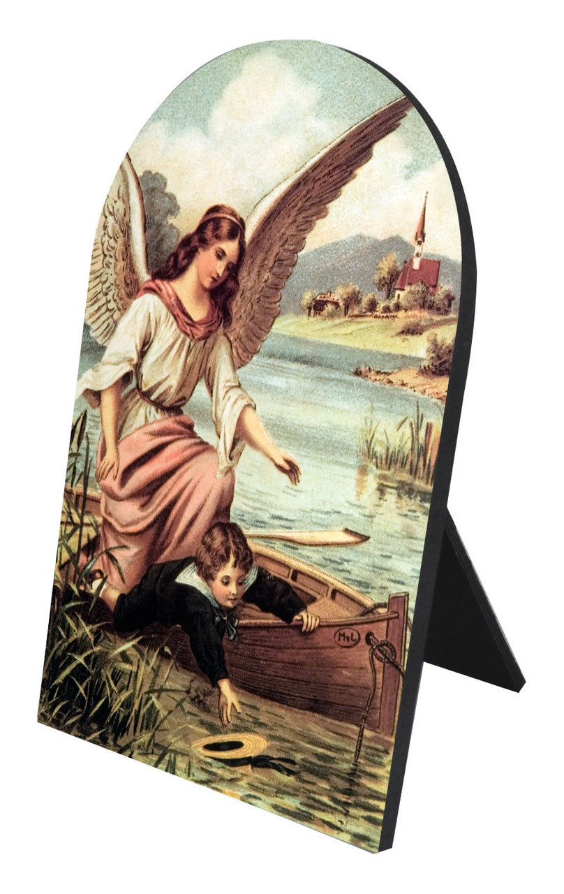 Guardian Angel on the Boat Arched Desk Plaque - Catholic to the Max ...