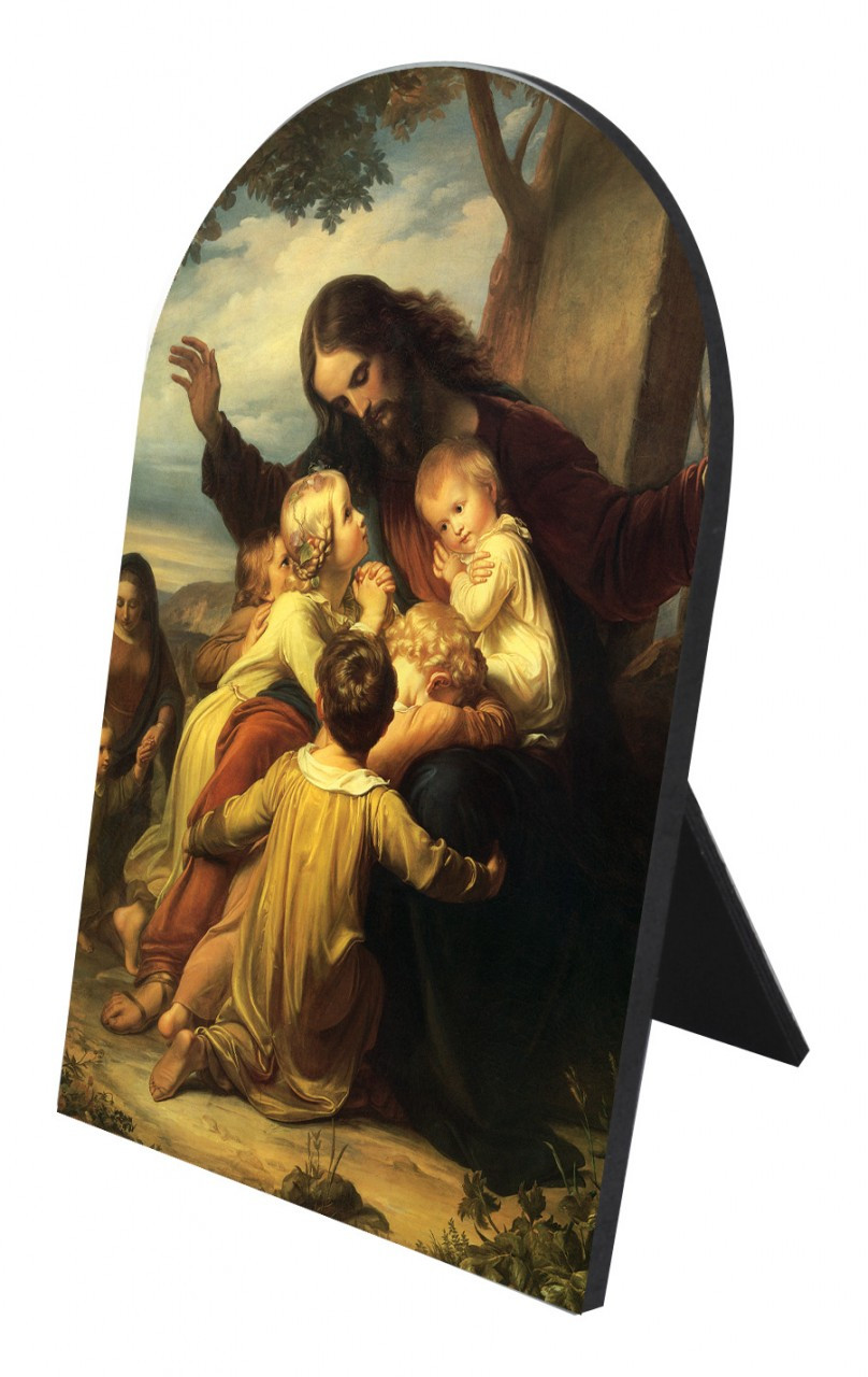Jesus with the Children Arched Desk Plaque - Catholic to the Max ...