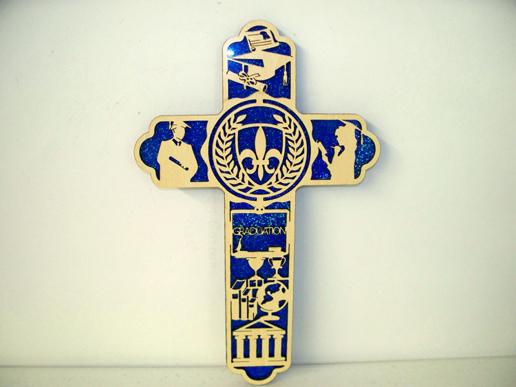 Graduation Engraved Cross - Catholic to the Max - Online Catholic Store