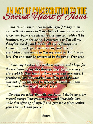 An Act of Consecration to the Sacred Heart of Jesus - Traditional ...