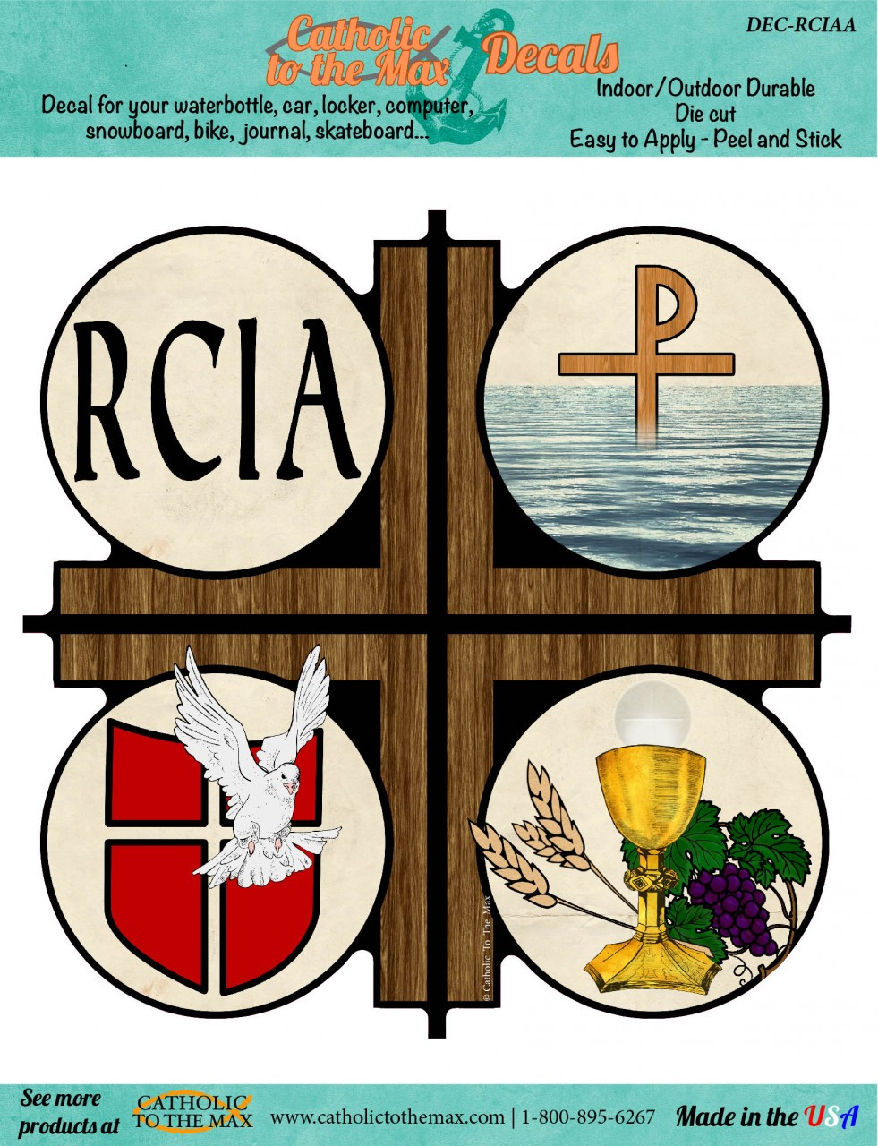 RCIA Cross Decal - Catholic to the Max - Online Catholic Store