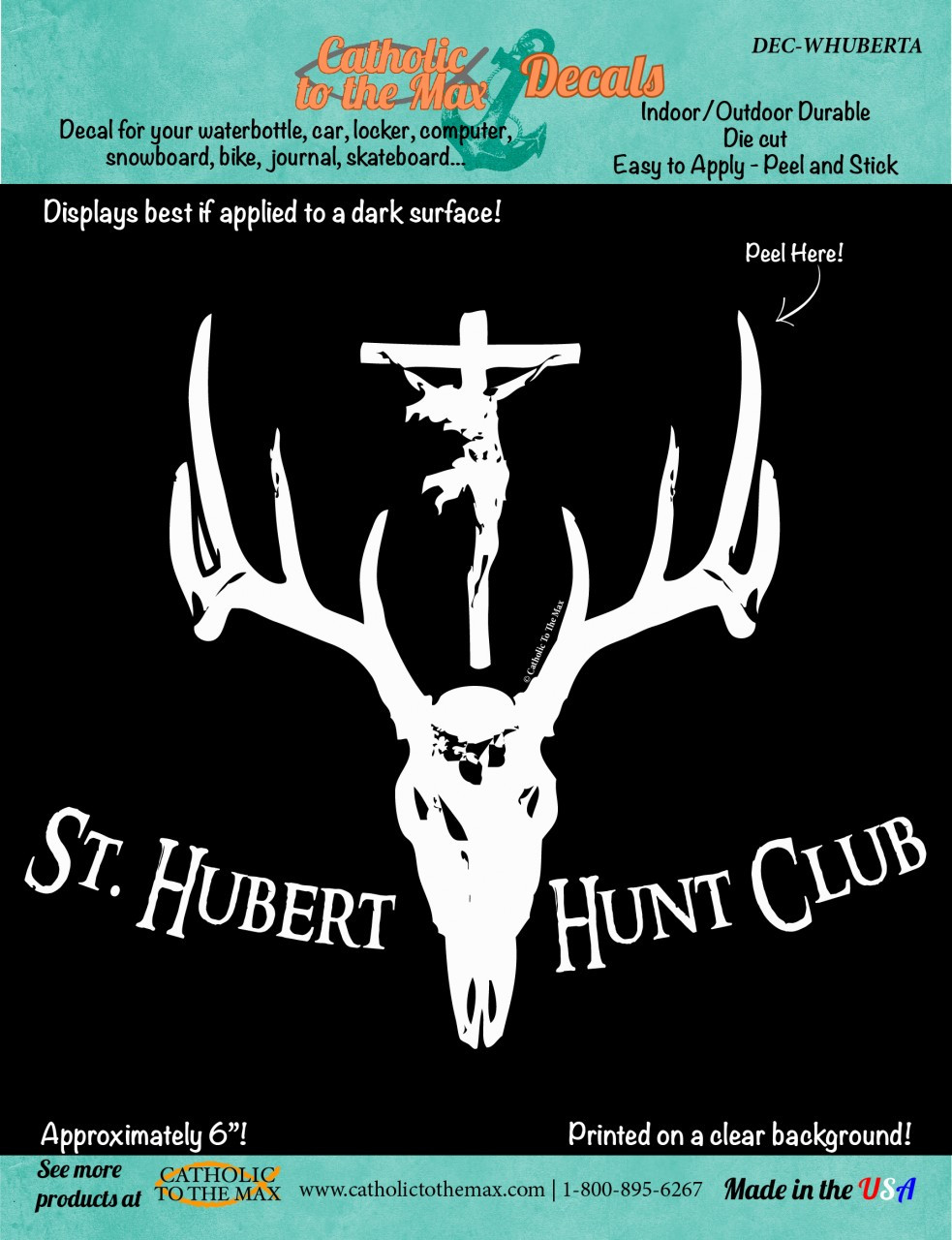 St. Hubert Hunt Club Decal - Catholic to the Max - Online Catholic Store