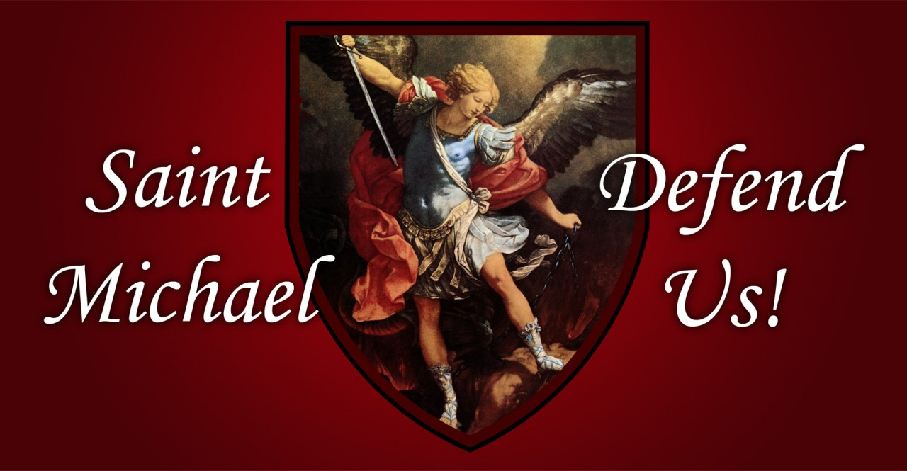 St. Michael (red) Vinyl Bumper Sticker - Catholic to the Max - Online ...