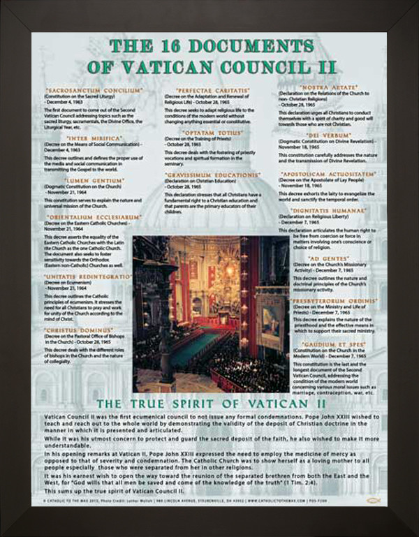Vatican II Council Documents Explained Poster - Catholic to the Max ...