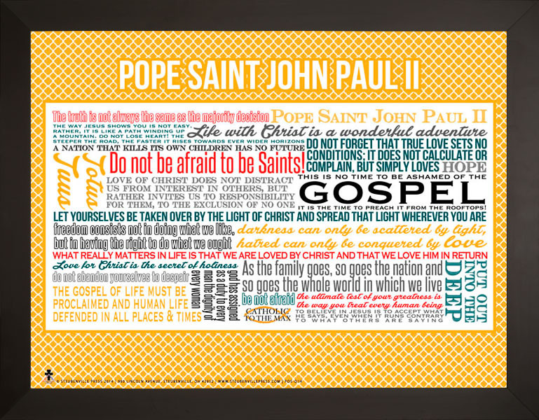 Saint John Paul II Quote Poster