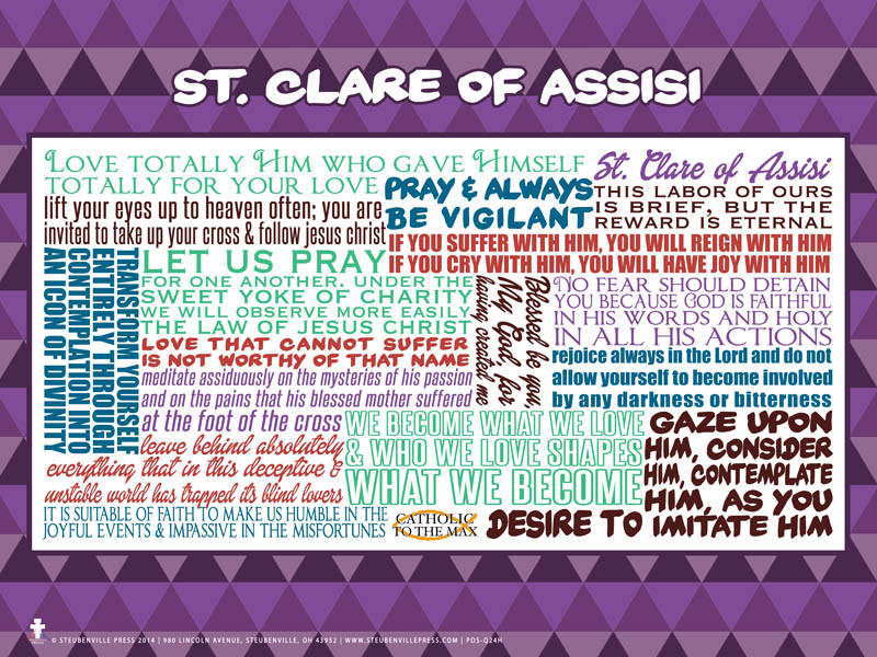 St Clare Of Assisi Quote