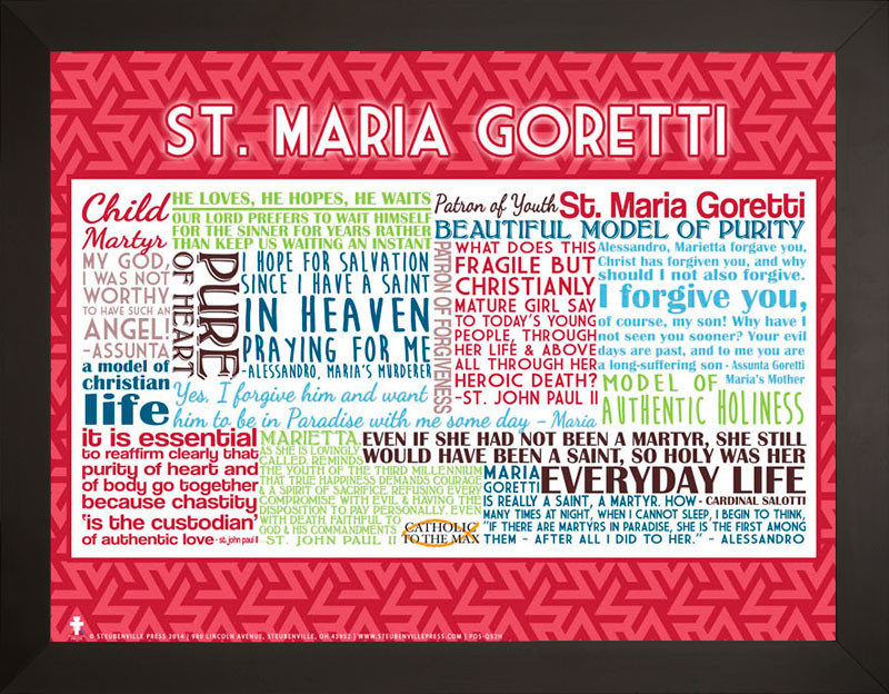 Saint Maria Goretti Quote Poster
