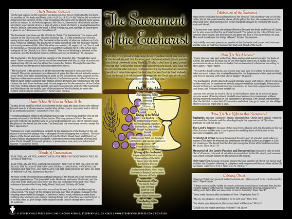 The Mass & Eucharist Explained Poster (Modern) - Catholic to the Max ...