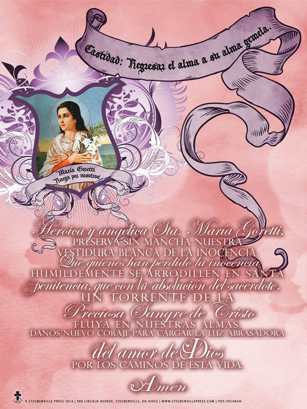 Spanish St. Maria Goretti (Chastity) Poster - Catholic to the Max ...