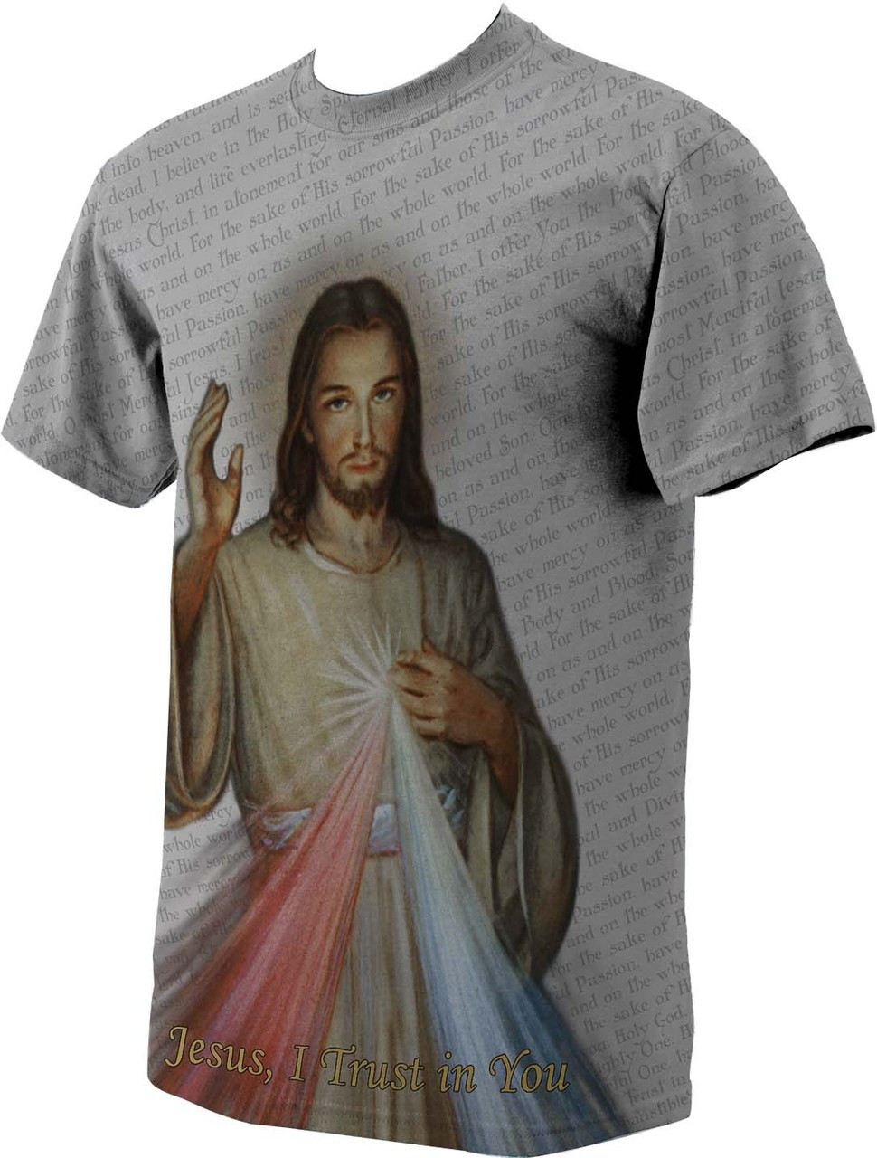 Divine Mercy Graphic Poly T Shirt - Catholic to the Max - Online ...