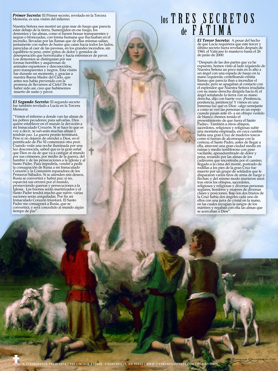 Spanish The Three Secrets of Fatima Explained Poster - Catholic to the ...