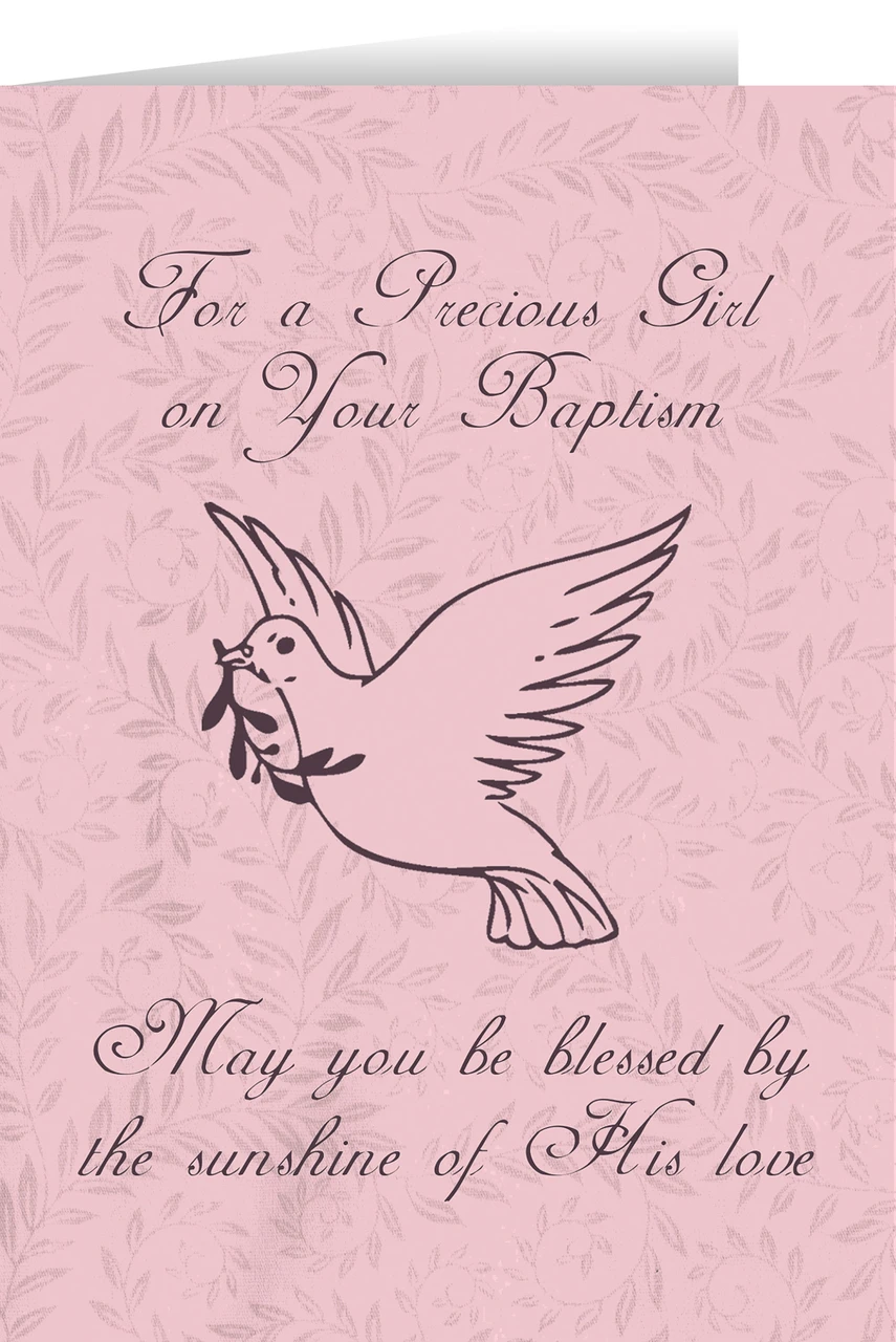 Girl's Baptism Greeting Card - Catholic to the Max - Online Catholic Store