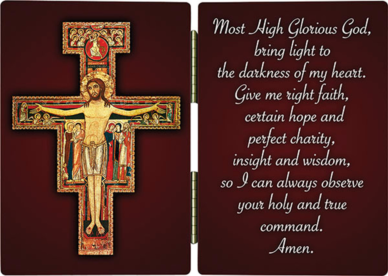 San Damiano Crucifix with Prayer Diptych - Catholic to the Max - Online Catholic Store