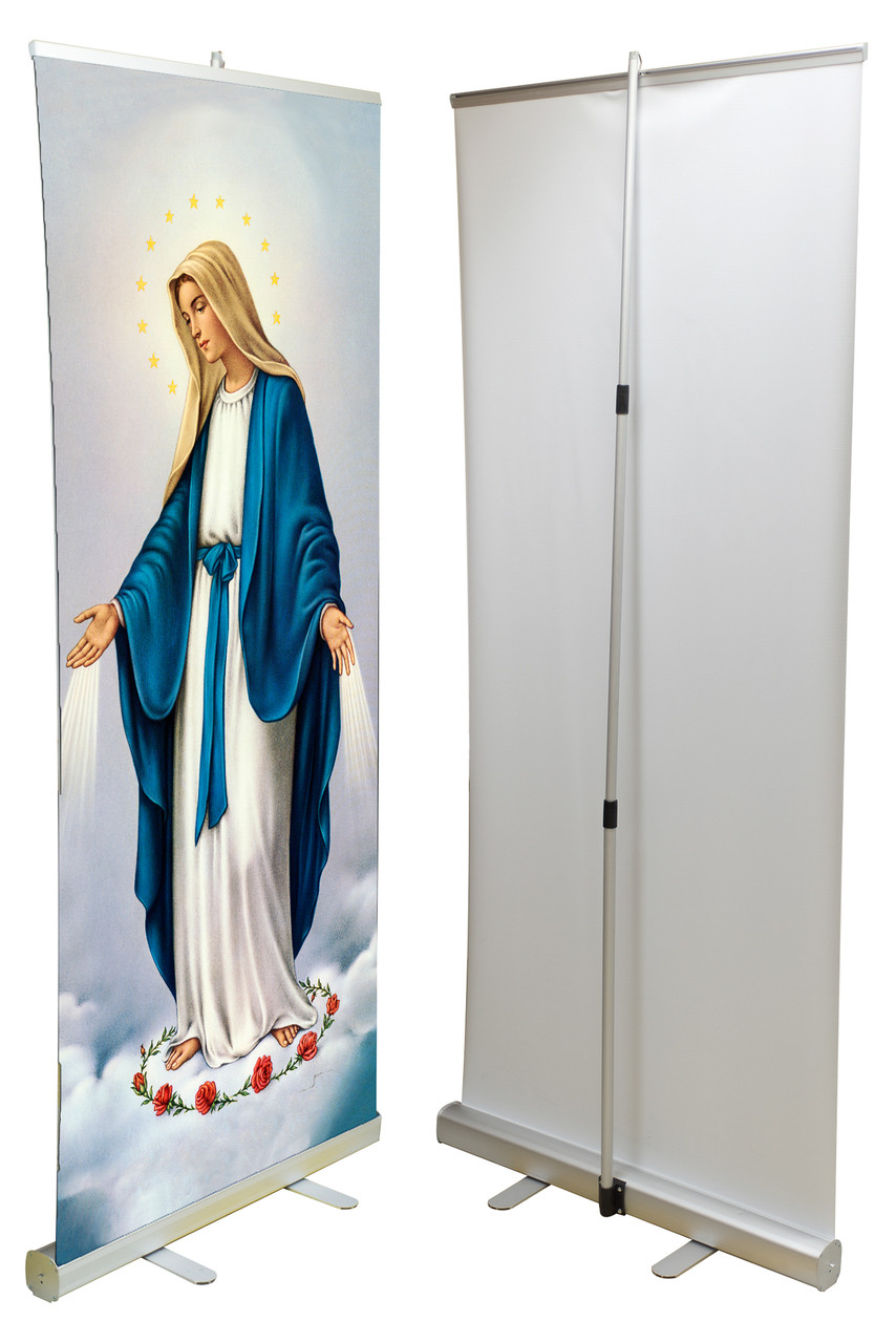 Our Lady of Grace Banner Stand - Catholic to the Max - Online Catholic ...