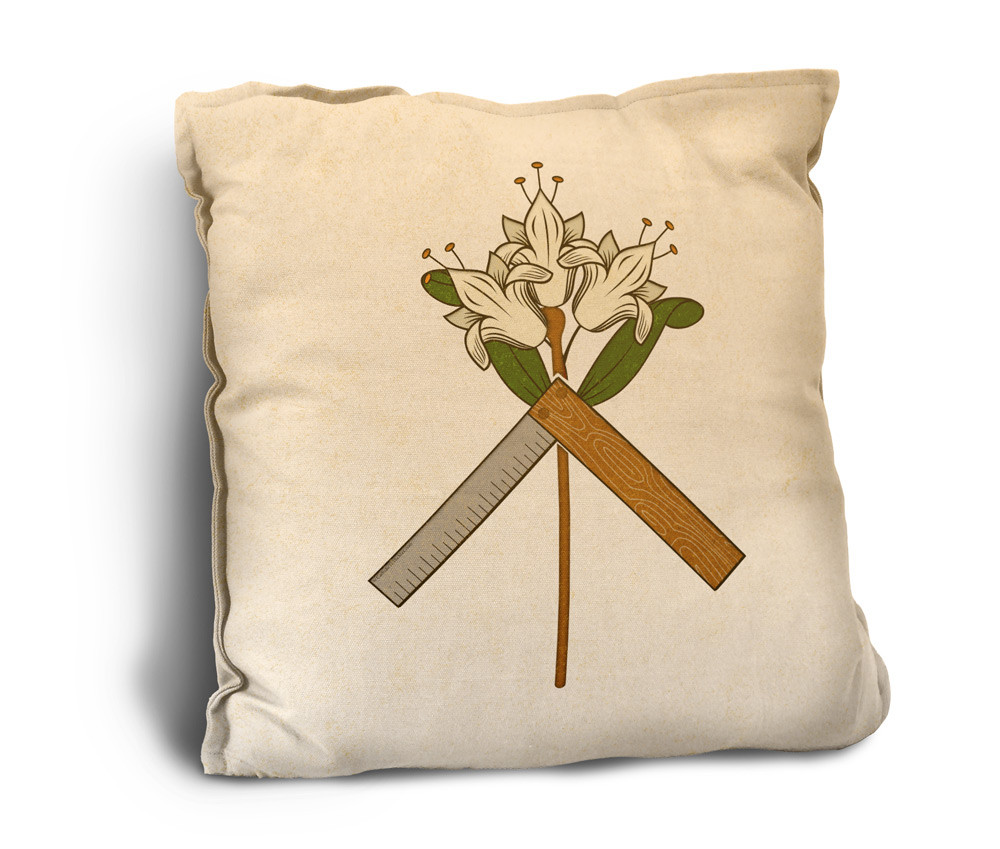 St. Joseph Symbol Rustic Pillow - Catholic to the Max - Online Catholic ...
