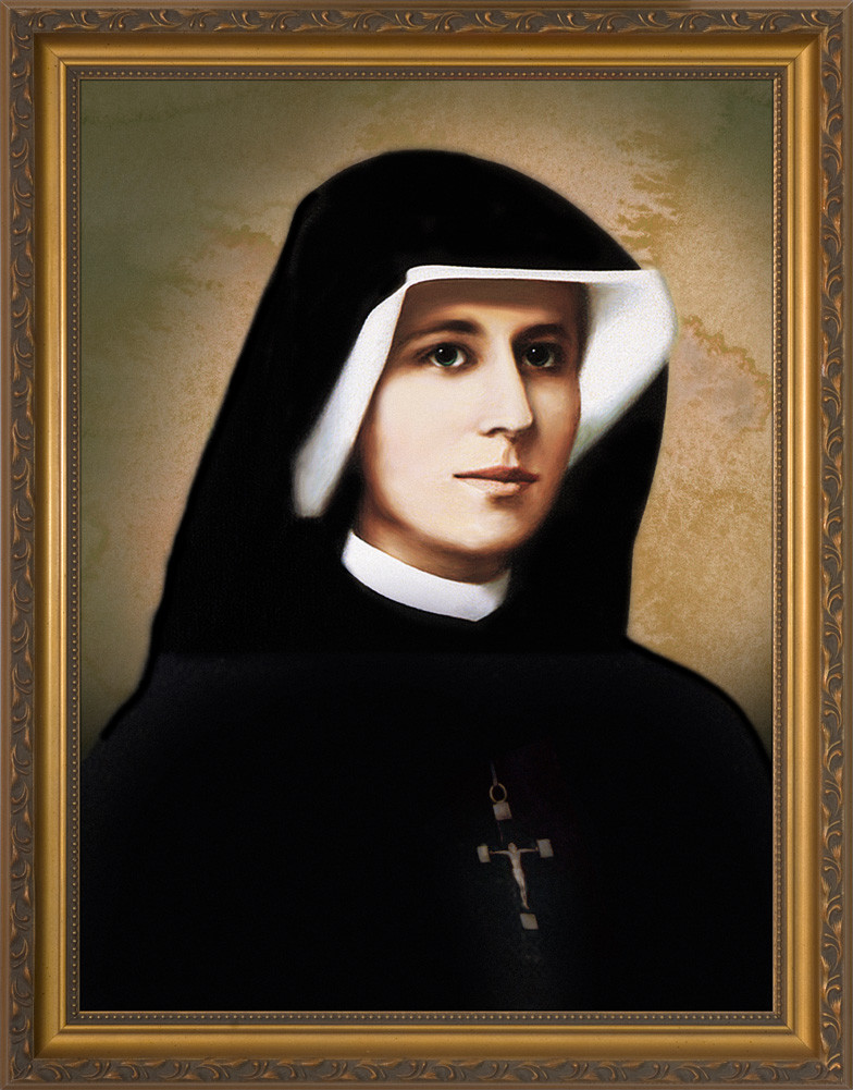 Saint Faustina - Gold Framed Art - Catholic to the Max - Online ...