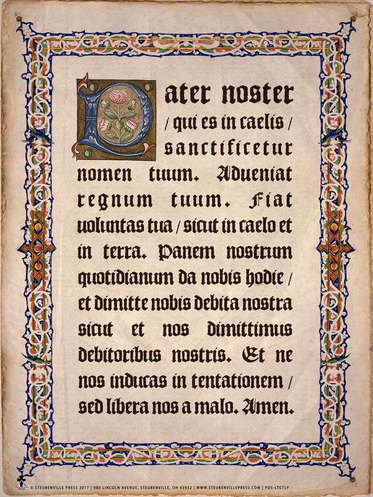 Latin Our Father Poster