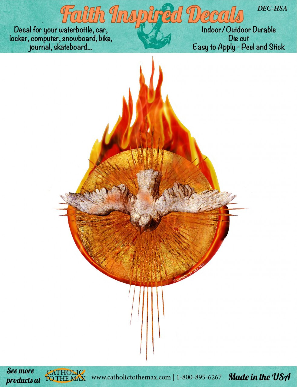 Holy Spirit Decal - Catholic to the Max - Online Catholic Store