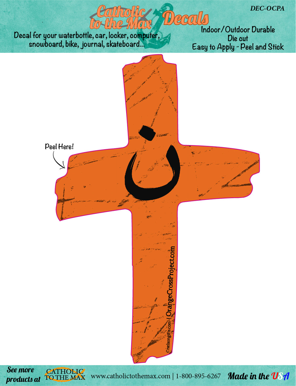 Orange Cross Project Martyr Solidarity Decal - Catholic to the Max ...