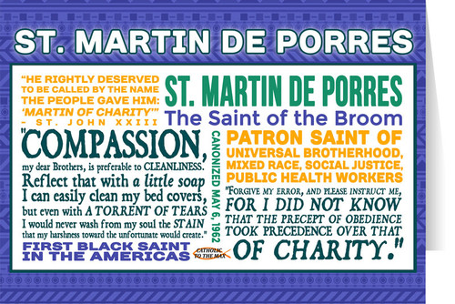 Saint Martin de Porres Quote Card - Catholic to the Max - Online ...