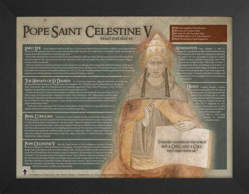 Pope St. Celestine V Saints Explained Poster - Catholic to the Max ...