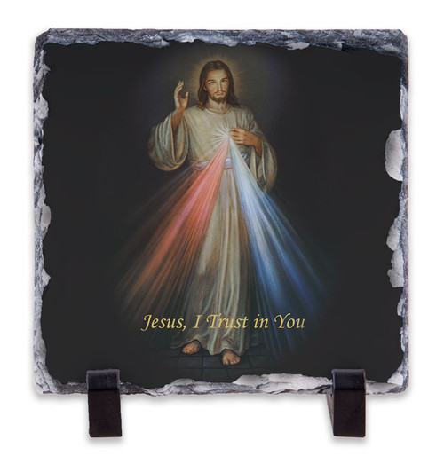 Divine Mercy Square Slate Tile