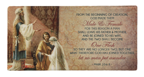 Wedding of Joseph & Mary with Scripture Mini Tile