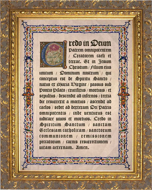 Latin Apostles Creed Poster