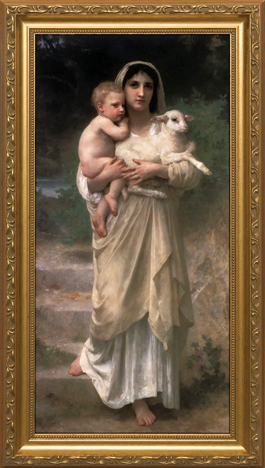 The Divine Shepherdess - Cherry Framed Art - Catholic to the Max ...