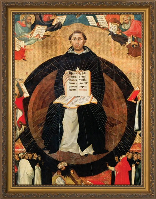 St. Thomas Aquinas - Ornate Dark Framed Art - Catholic to the Max ...