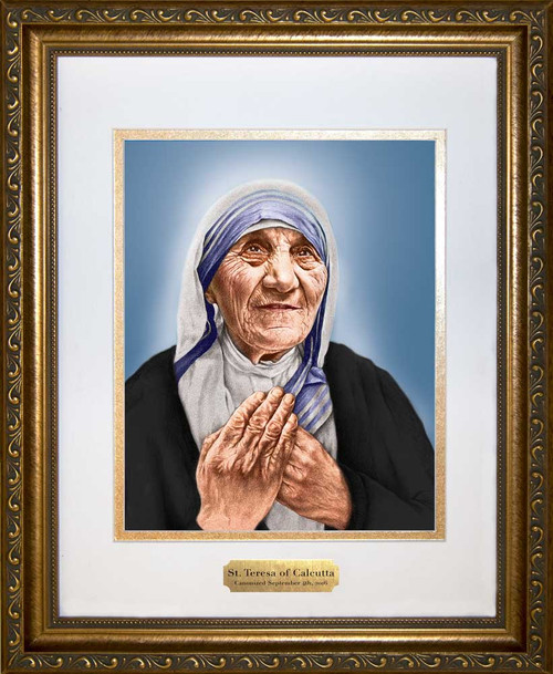 Pope John Paul II Sainthood Canonization Portrait Matted Framed Art with Plate - Catholic to the ...