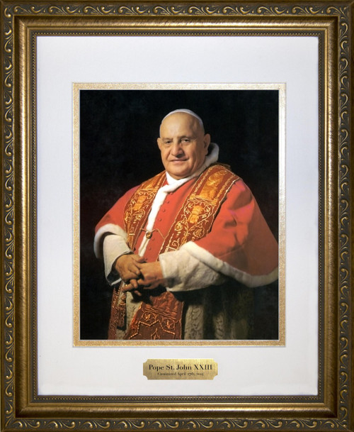 Pope John XXIII Sainthood Portrait Matted Framed Art with Plate ...
