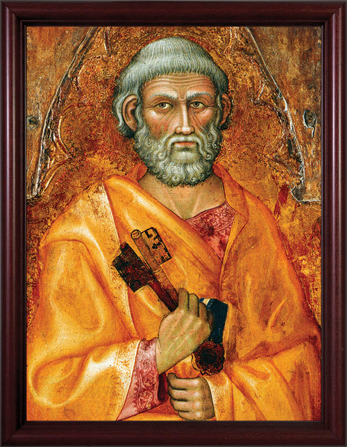 St. Peter - Ornate Gold Framed Art - Catholic to the Max - Online ...