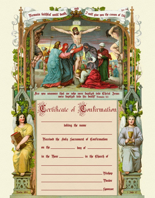 Traditional First Communion Sacrament Certificate with Priests Unframed ...