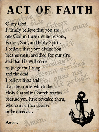 Act of Faith Poster - Catholic to the Max - Online Catholic Store