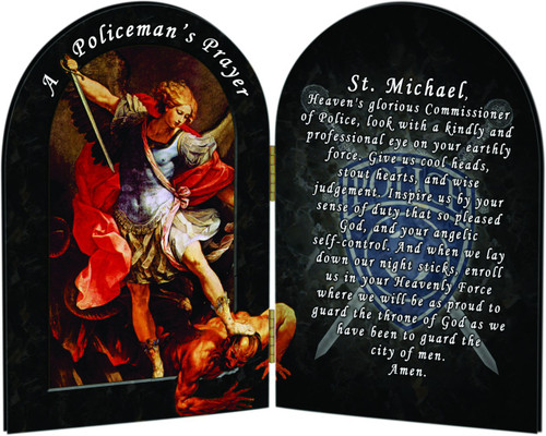 St. Michael Police Officer's Prayer Arched Diptych - Catholic to the ...