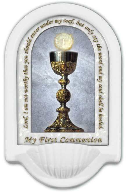 My First Holy Communion Holy Water Prayer Font - Catholic to the Max ...